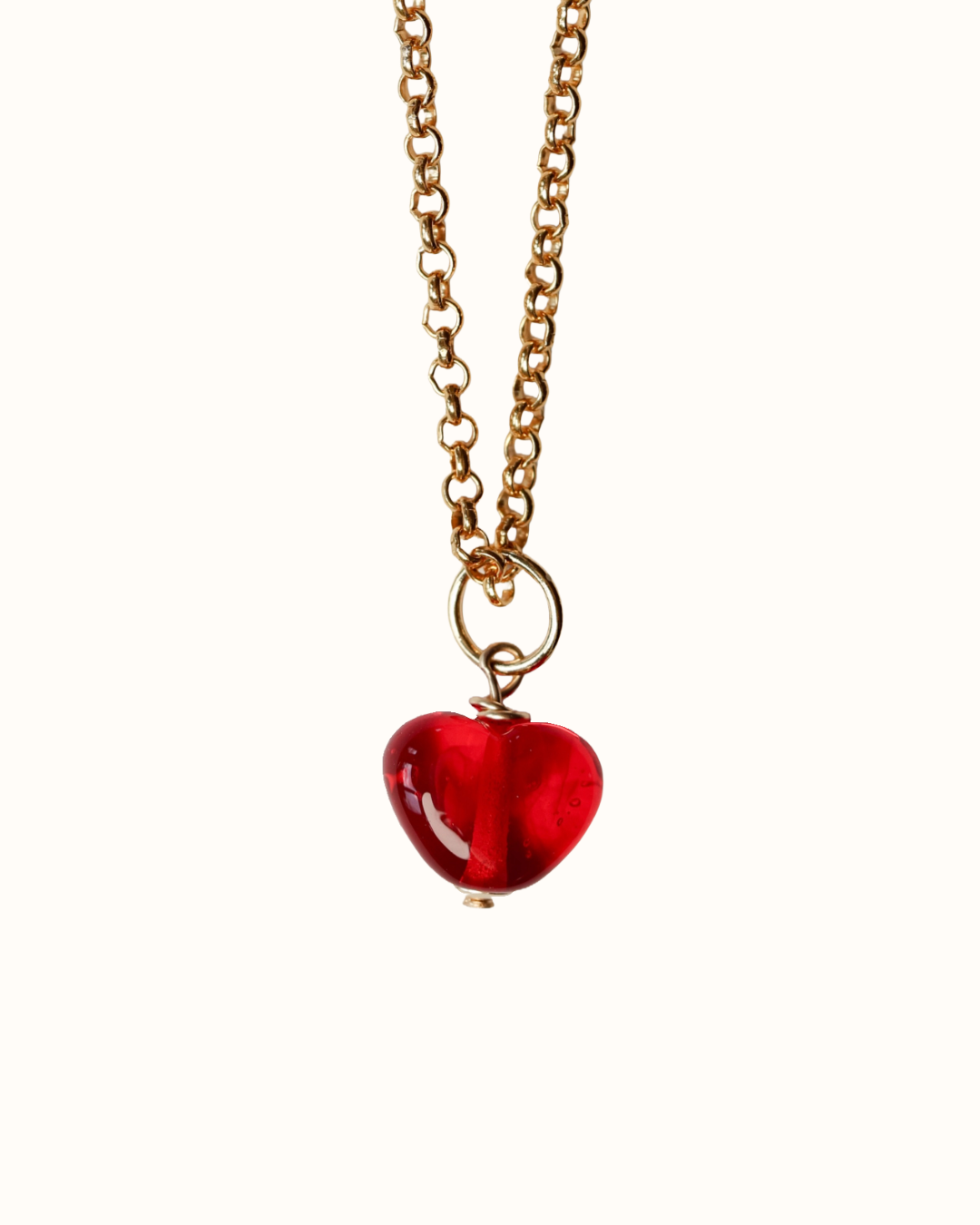 Little Ruby Heart Charm Necklace – Picnic Blanket