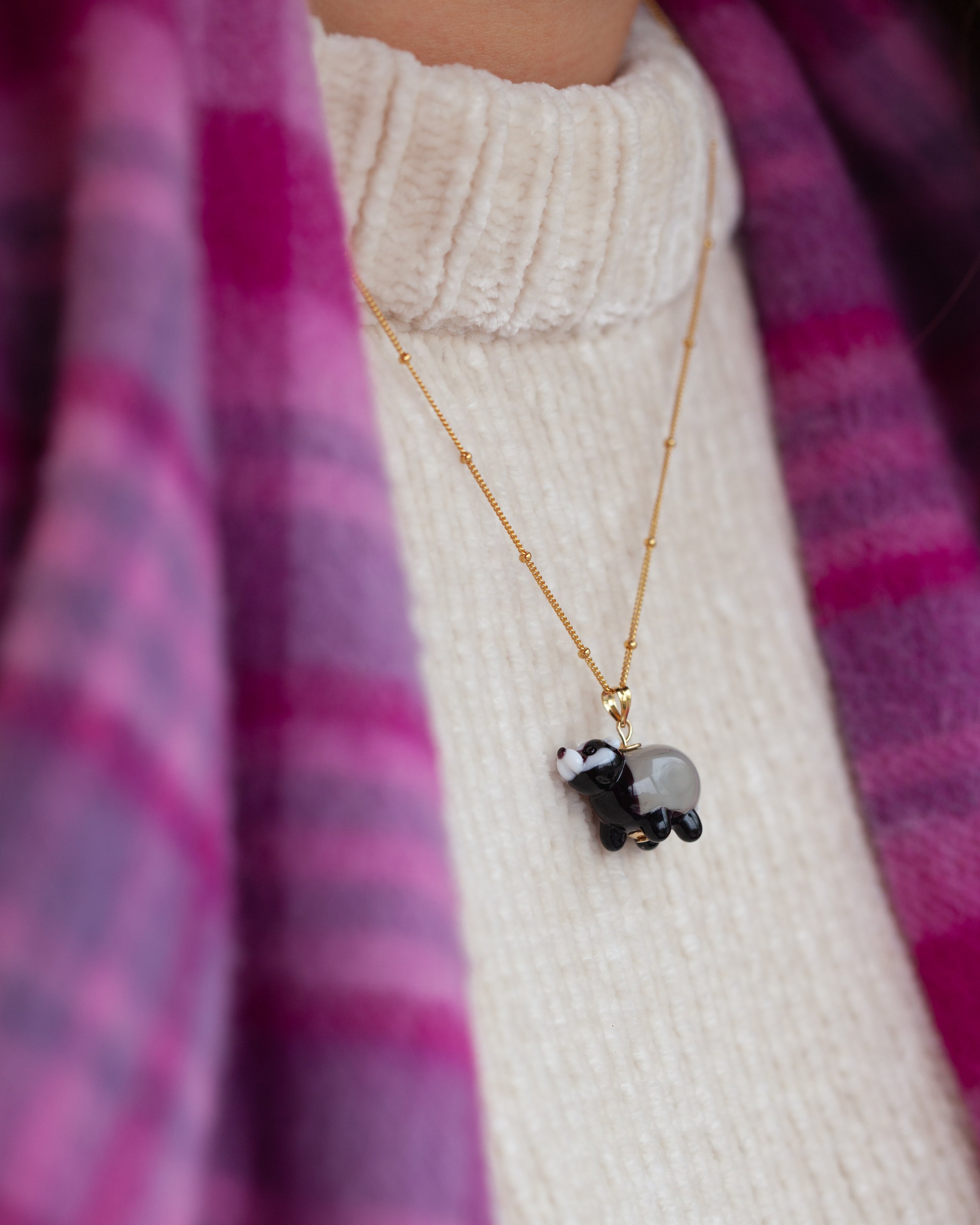 Badger Charm Necklace – Picnic Blanket
